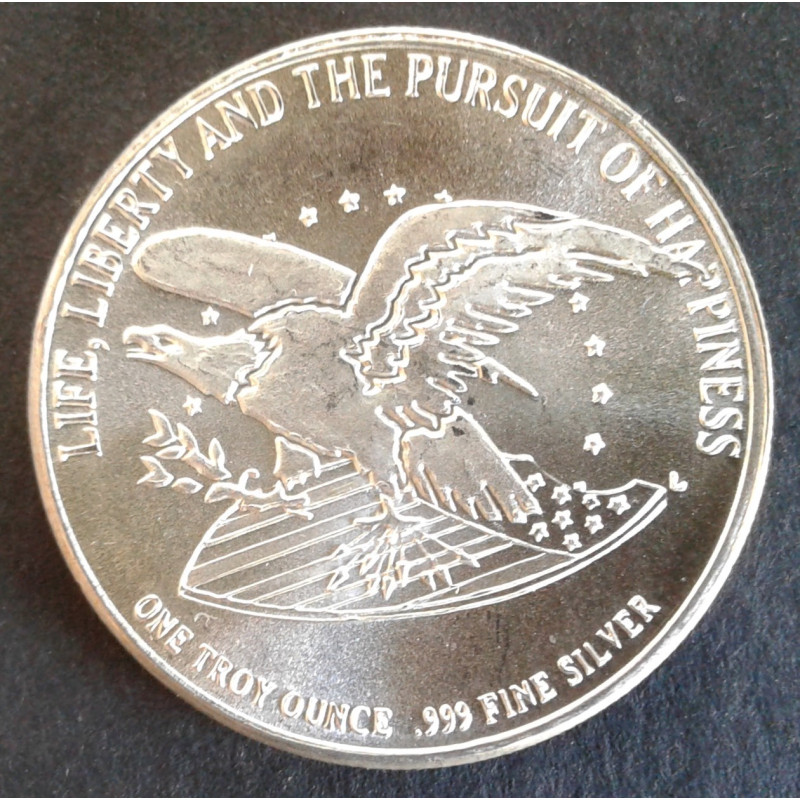 1991 1 Oz Liberty Mint Bill of Rights Silver Round