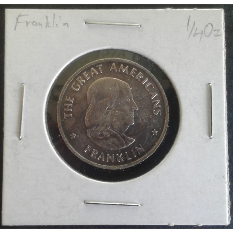 1/4 Oz Benjamin Franklin Great Americans Silver Round