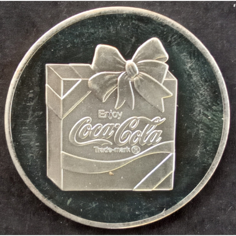 1975 1/2 Oz World Wide Mint Coca Cola Silver Round