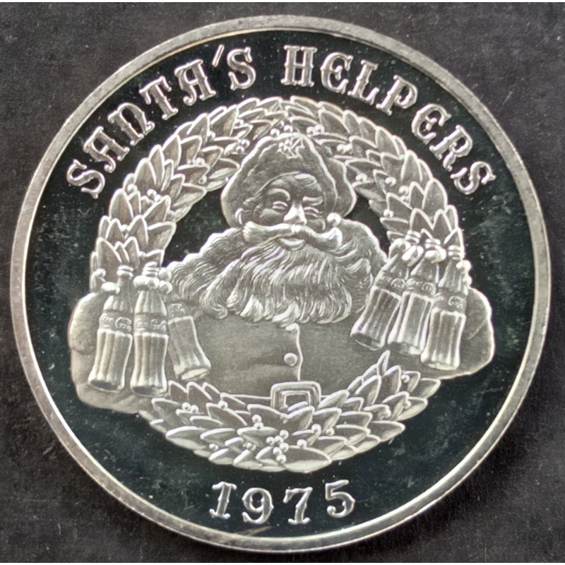 1975 1/2 Oz World Wide Mint Coca Cola Silver Round