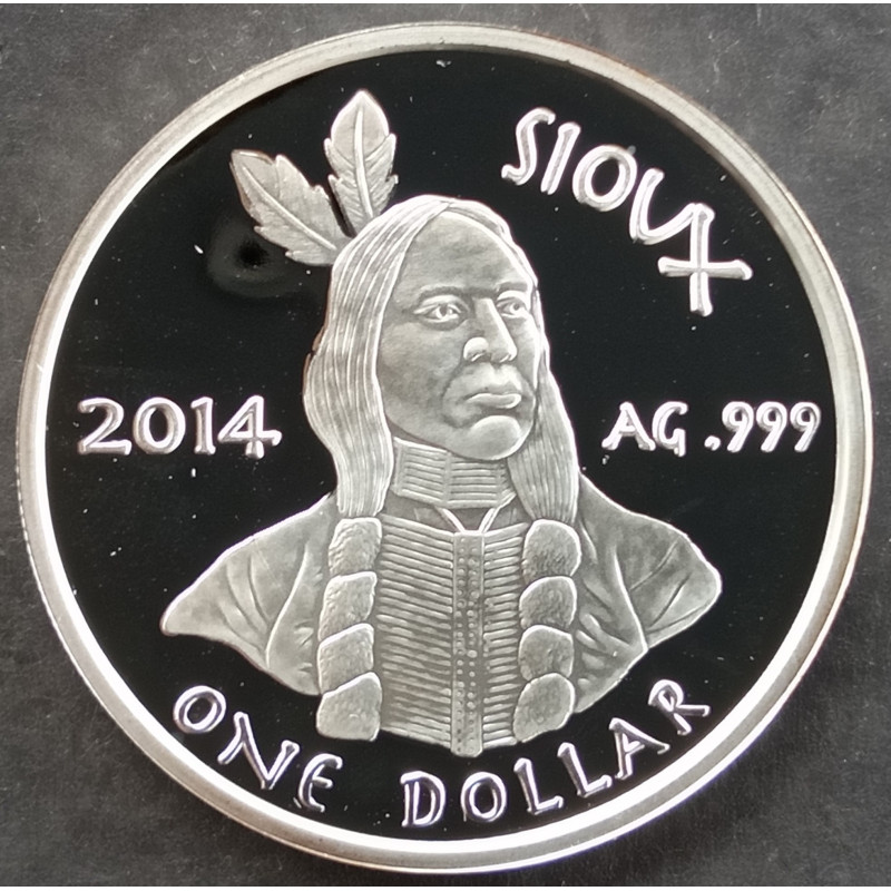 Silver bullion rounds minted by the Native American Mint