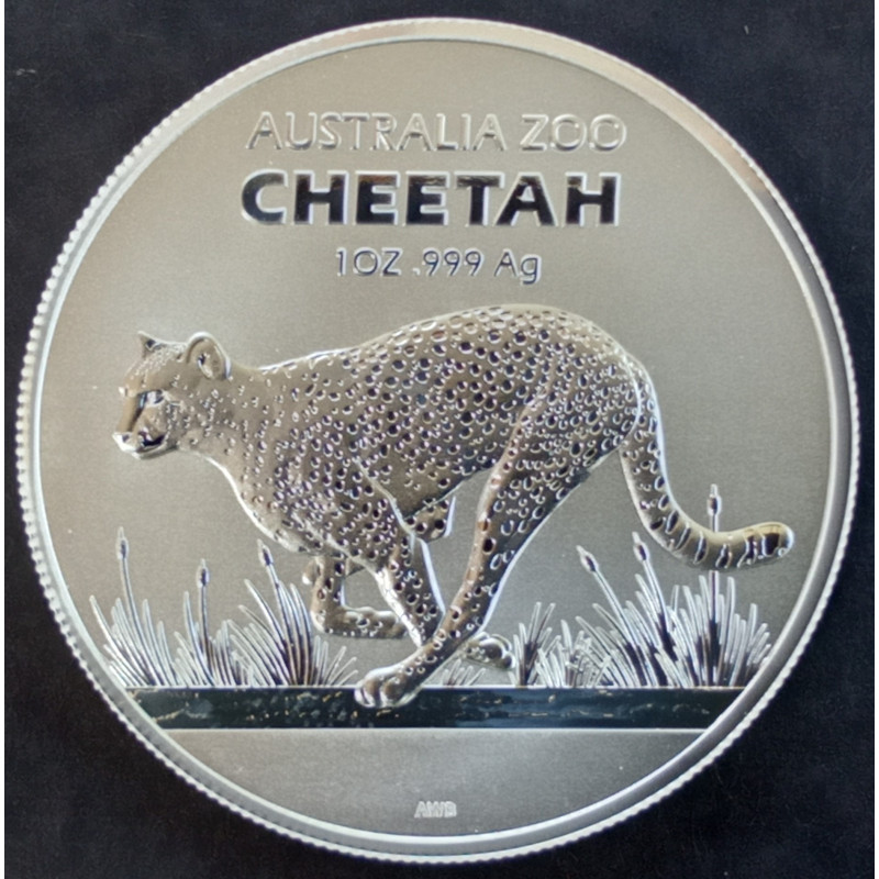 2021 1 Oz Australia Zoo Cheetah Silver Bullion Coin